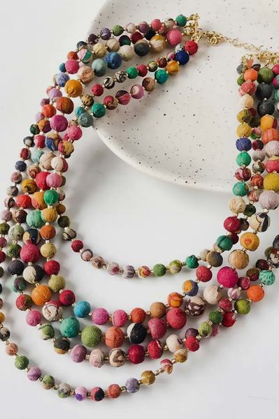 Buy Five Strand Multi Color Bead Necklace at Social Butterfly ...